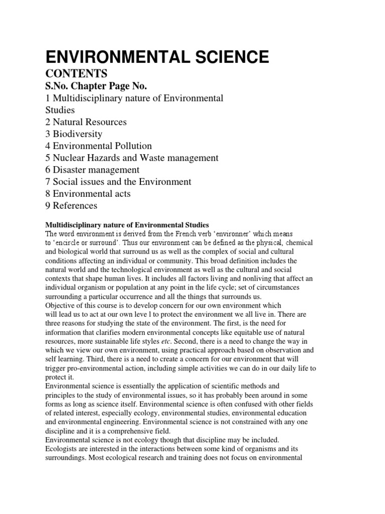 Lecture Notes - 3rd Sem - Mech-EVS | PDF | Environmental Science ...