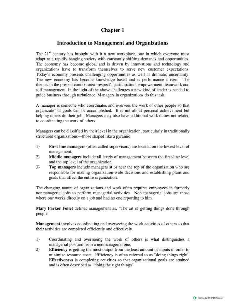 Principles of Management Notes | PDF