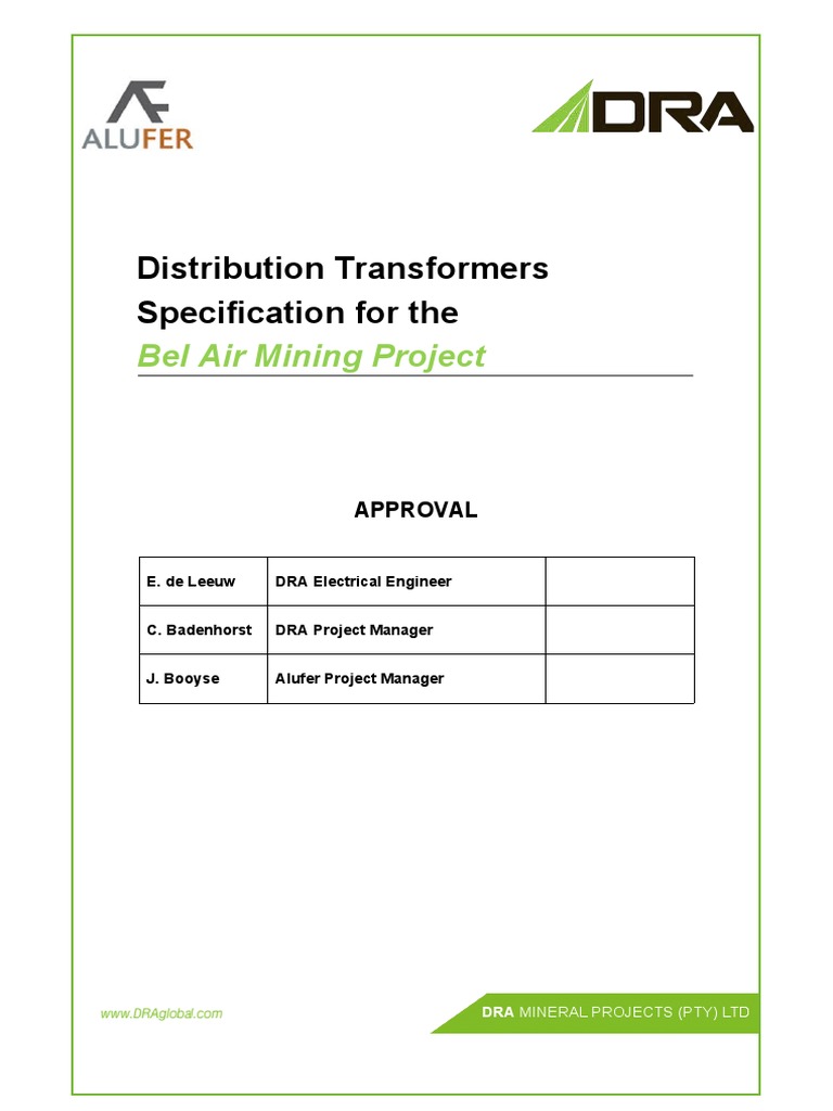 X PGNDP0464 03 ECI SPC 008 Distribution Transformers Specification RevA | PDF | Electrical ...