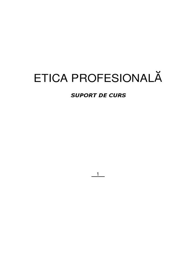 SC Etica-Profesionala | PDF