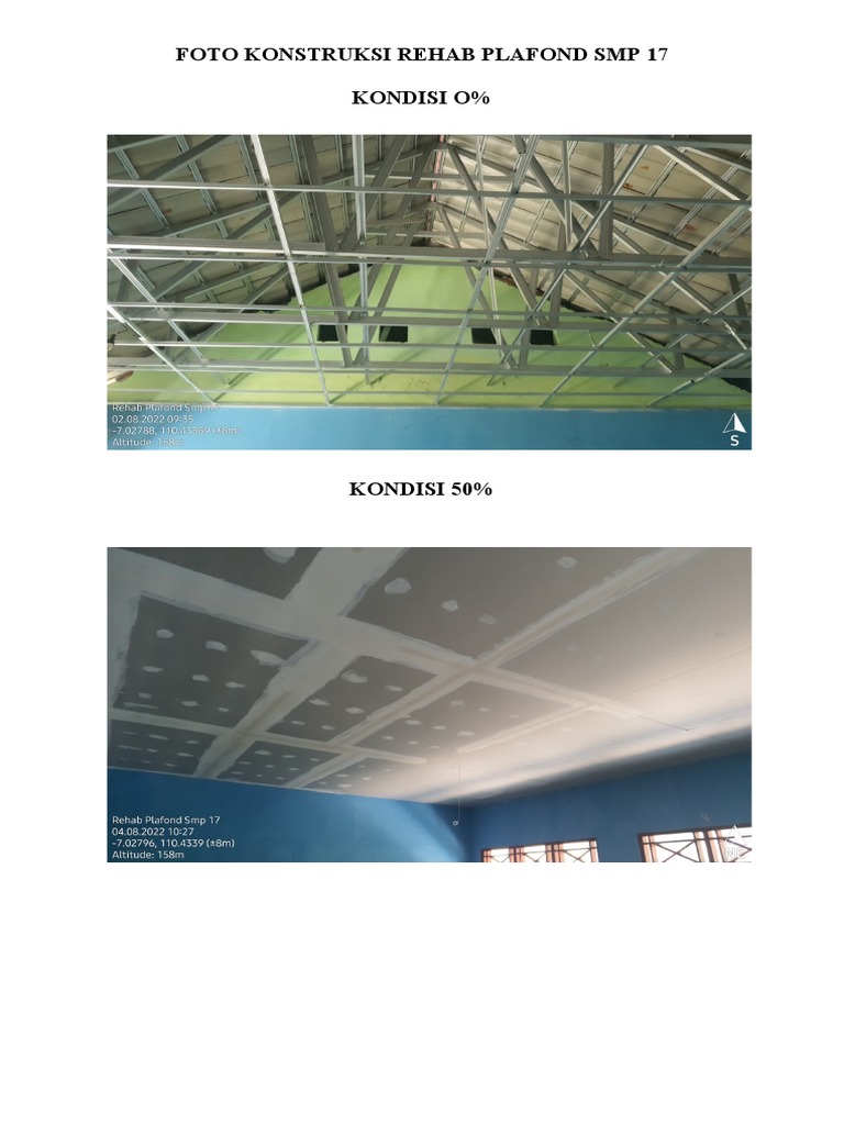 Foto Konstruksi Plafond Lokal 2 | PDF