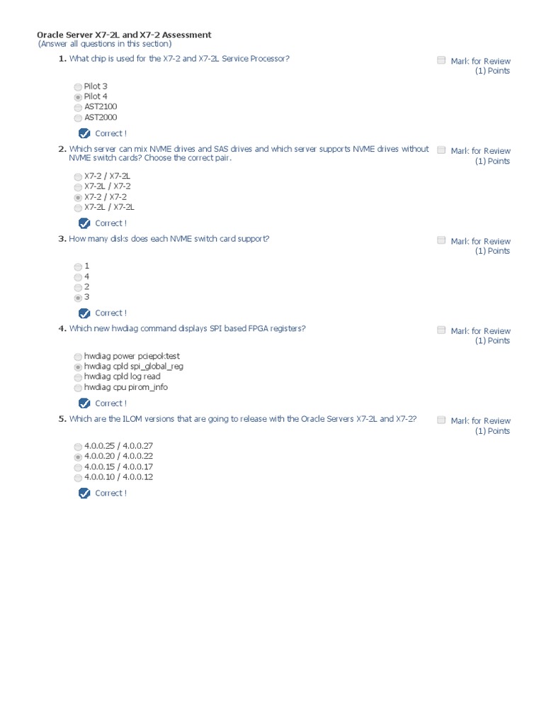 Oracle X86 Server Installation Specialist Online Assessment 2020 Pdf Methodology Documentation