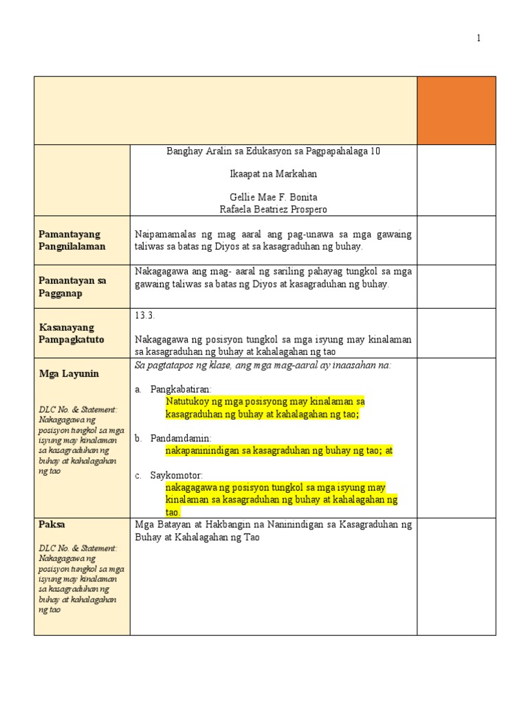 Final Lesson Plan Bonita Amp Prospero 2 | PDF