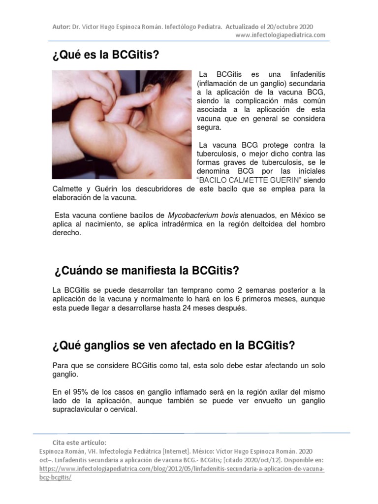 BCGitis | PDF | Epidemiología | Cuidado de la salud