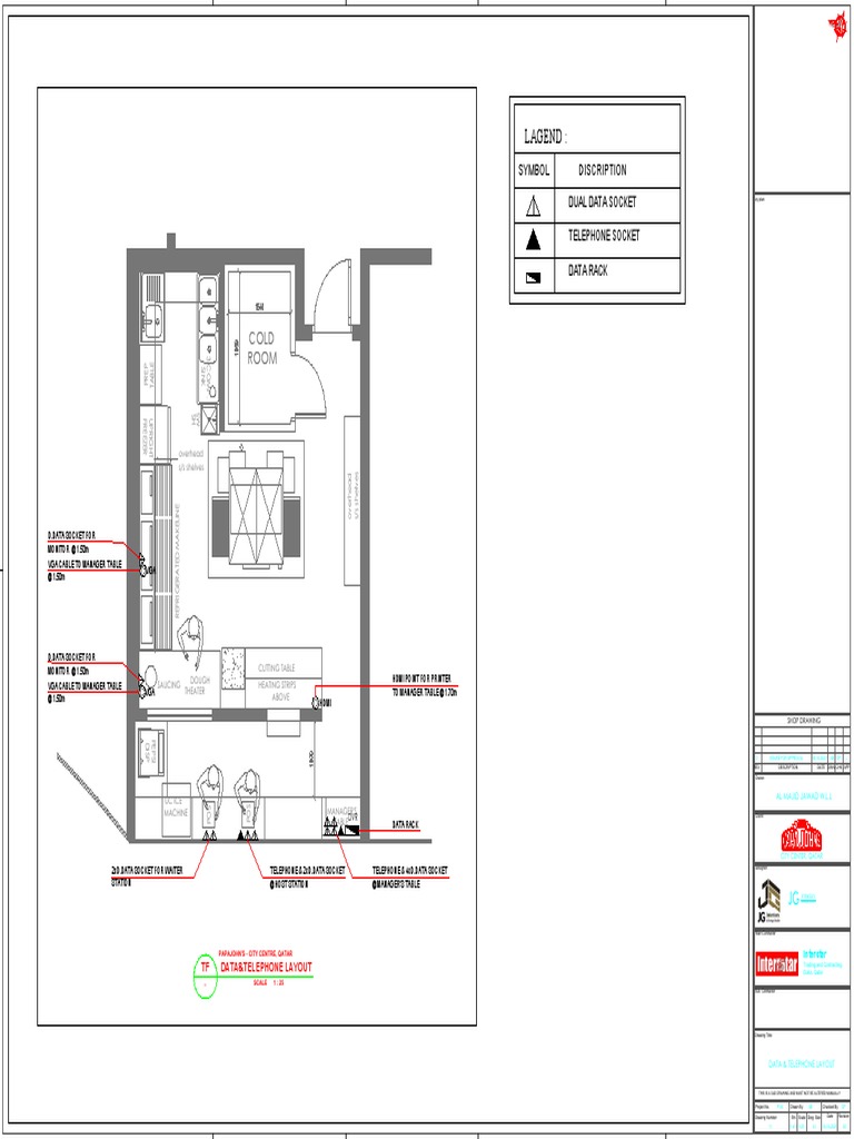 Data & Telephone Layout | PDF | Manufactured Goods | Electronics