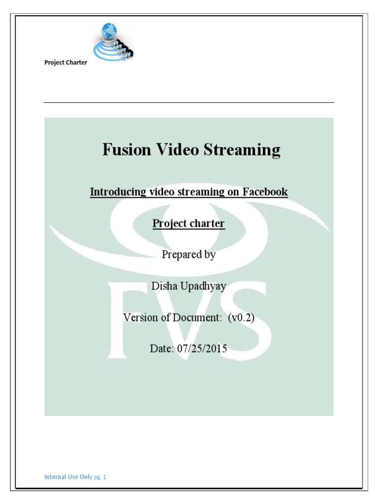 Project Charter Disha - Upadhyay | PDF | Facebook | Video On Demand