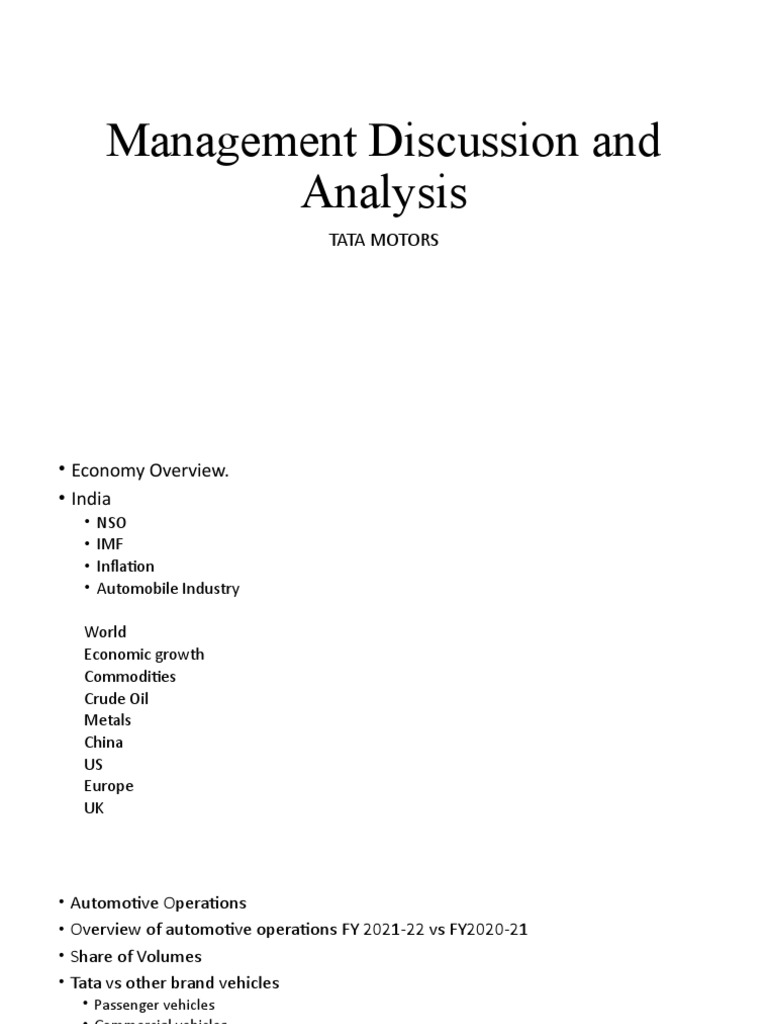 Management Discussion and Analysis | PDF | Expense | Business