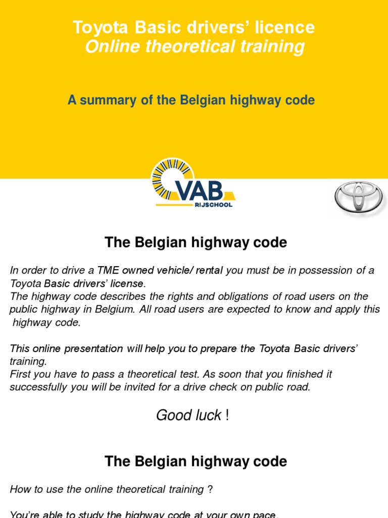 TTT-Toyota Theoretical Training Version2019 | PDF | Traffic | Traffic Light