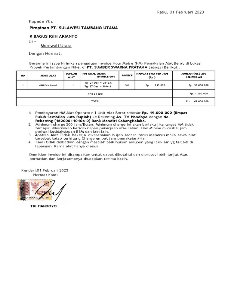 Invoice Vibro 005 | PDF