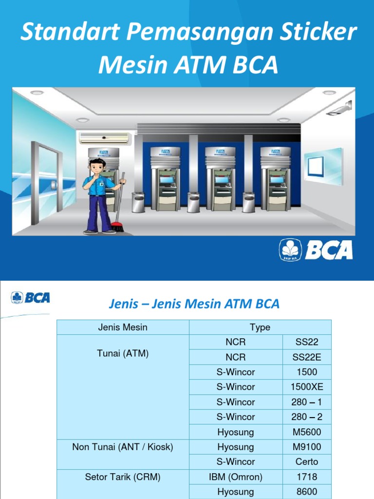 BCA ATM Sticker Installation Guide | PDF | Banking | Banks
