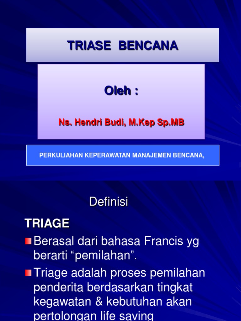 8 Triase Bencana Ok | PDF