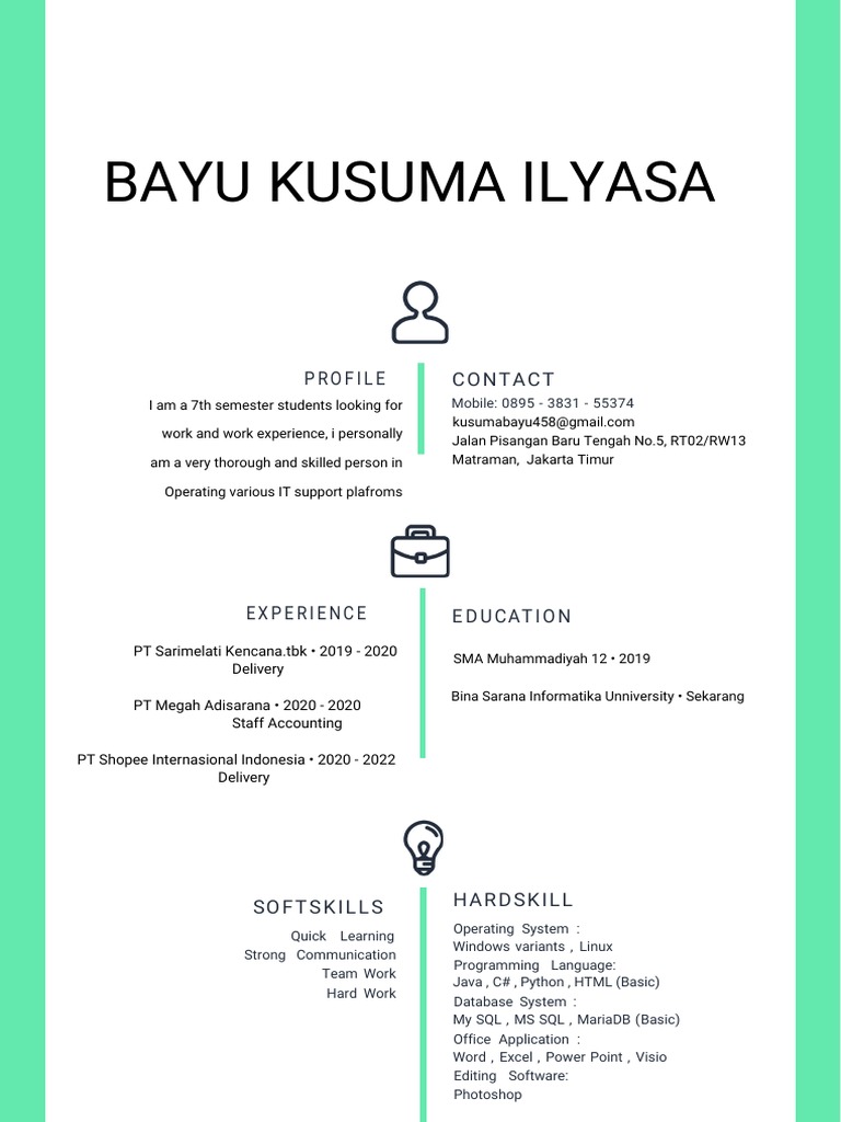 CV Bayu Kusuma Ilyasa | PDF | Software | Software Engineering