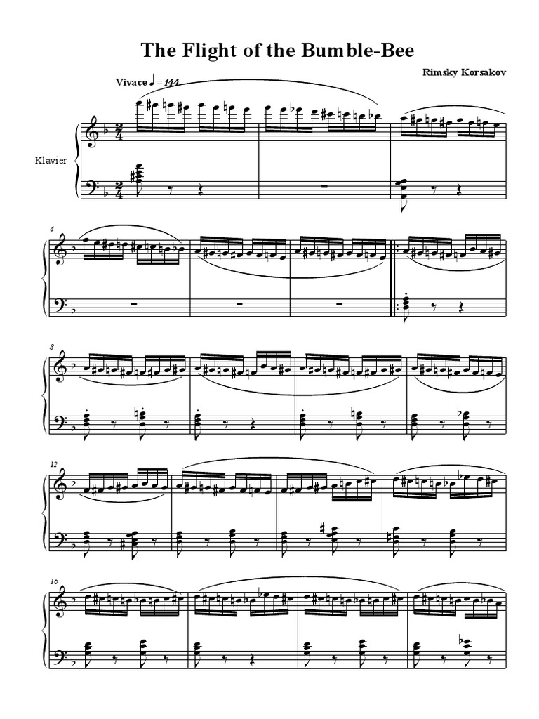 Flight of the Bumble-Bee Sheet Music | PDF