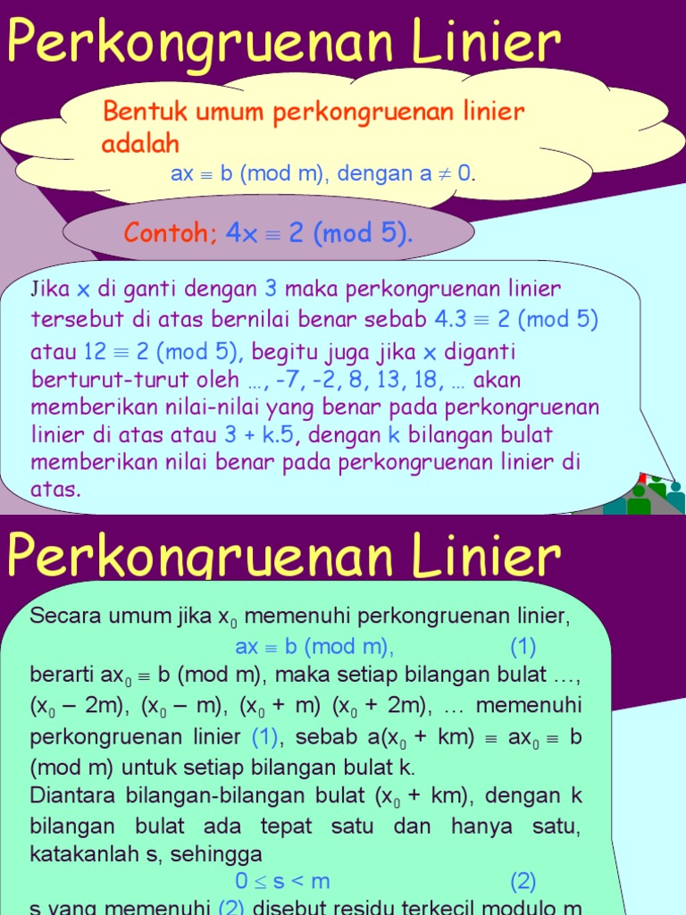 Solusi Perkongruenan Linier | PDF | Metode & Bahan Ajar | Sains ...