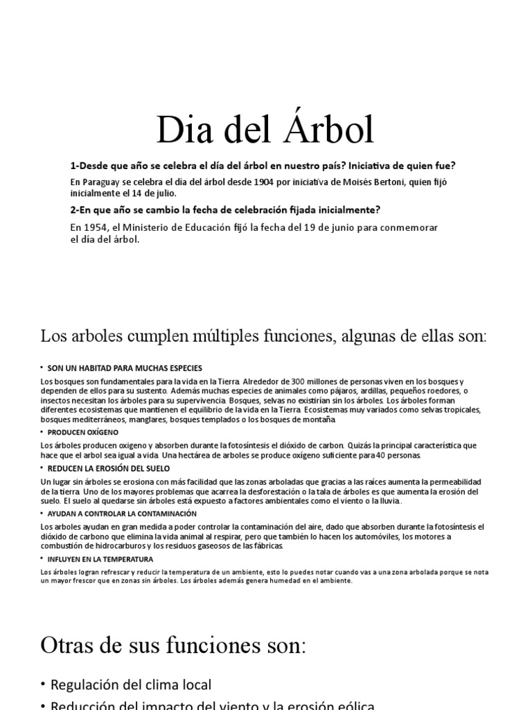 Dia Del Árbol | PDF | Arboles | Los bosques