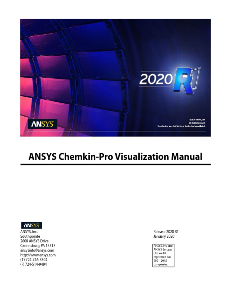 ANSYS Chemkin-Pro Visualization Manual | PDF | Menu (Computing) | Trademark