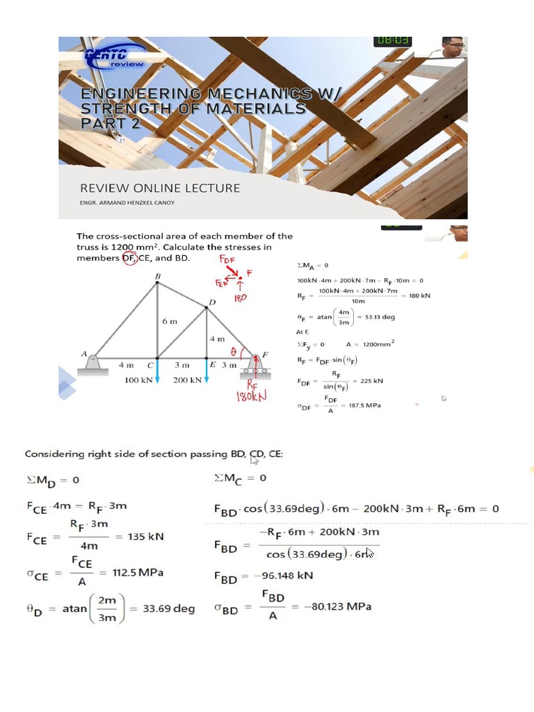 Week-2-Engineering Mechanics With Strength of Materials-Part-2 | PDF