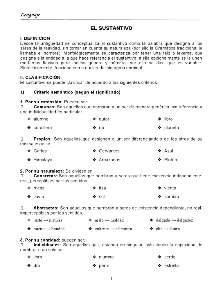 Clase 3 - Sustantivo y Adjetivo | PDF | Adjetivo | Sustantivo