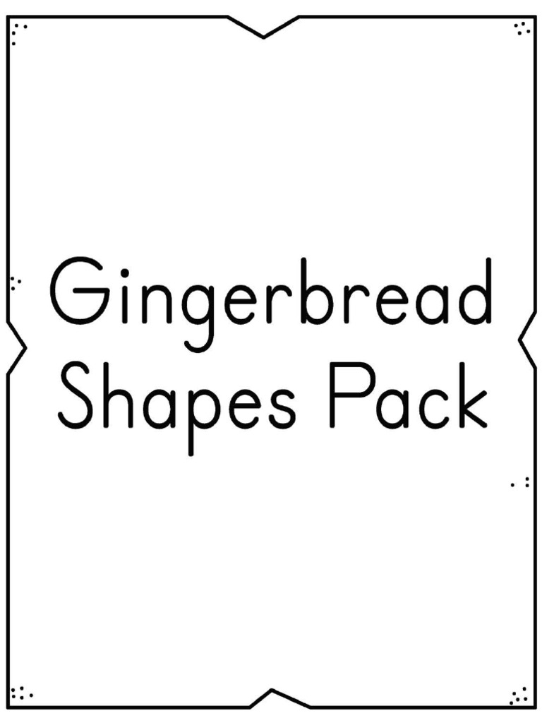 Gingerbread Shapes Pack A | PDF