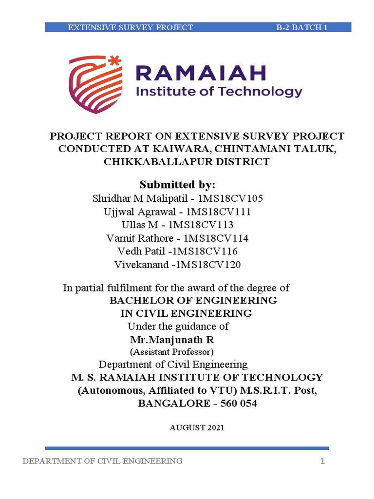 Survey Report | PDF | Dam | Earth Sciences