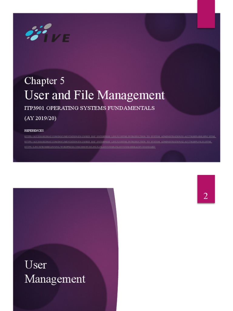 Ch5 User and File Management | PDF | File System | Password