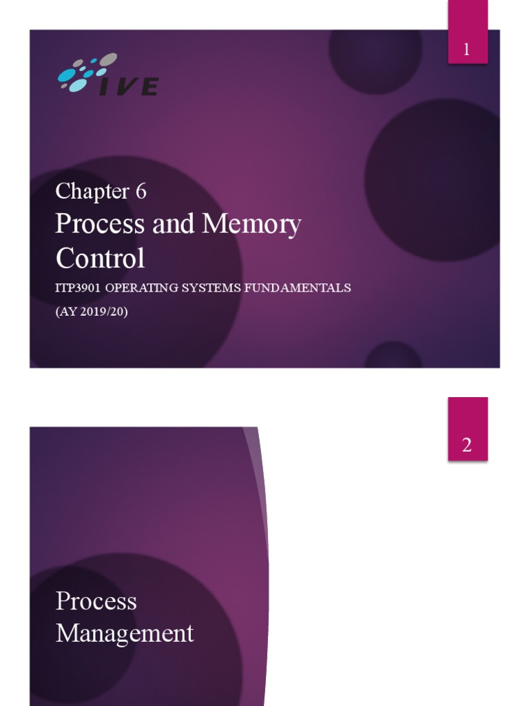 Ch6 Process and Memory Control | Download Free PDF | Computer Data Storage | Process (Computing)