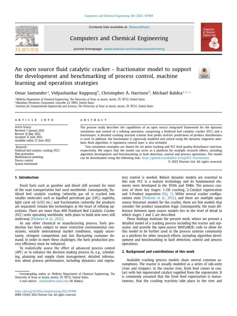 An Open Source FCC Model Santander Et Al 2022 | PDF | Cracking ...
