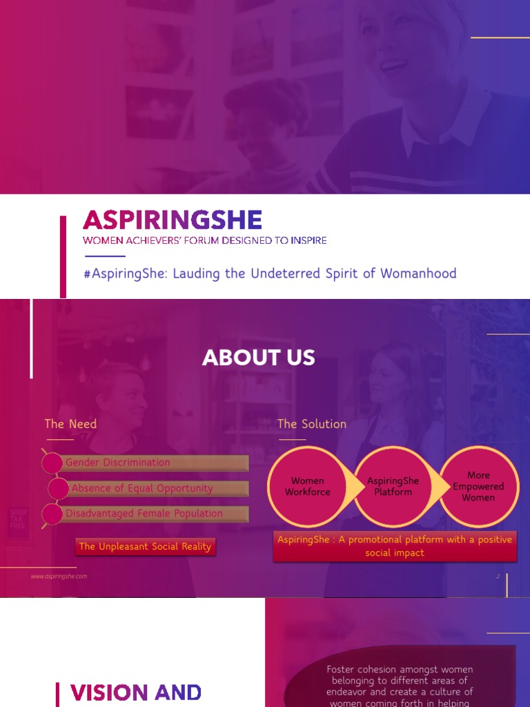 ASPIRINGSHE Sponsorship Deck | PDF | Brand | Startup Company