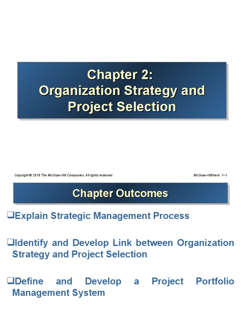 Chapter 2 - Organization Strategy & Project Selection | PDF | Strategic ...