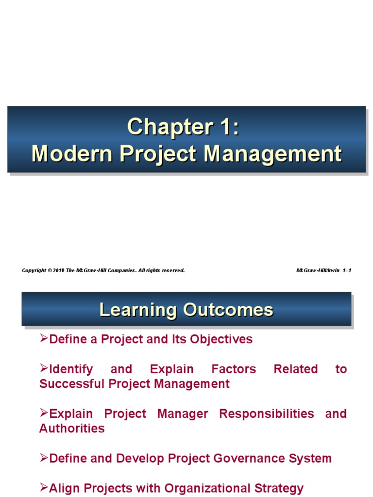 Chapter 1 - Modern Project Management | PDF | Project Management ...