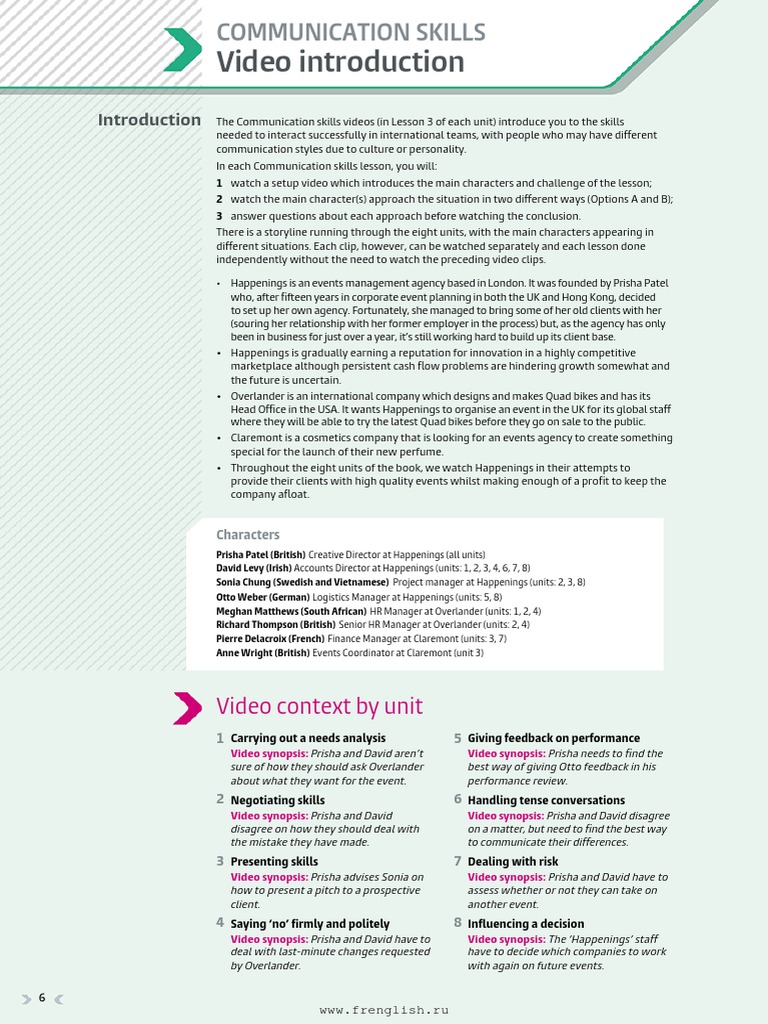 Video Introduction: Communication Skills | PDF | Focus Group | Marketing Research