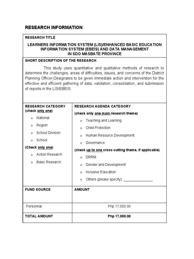 Research Planning Eilane Pdf Educational Technology Data