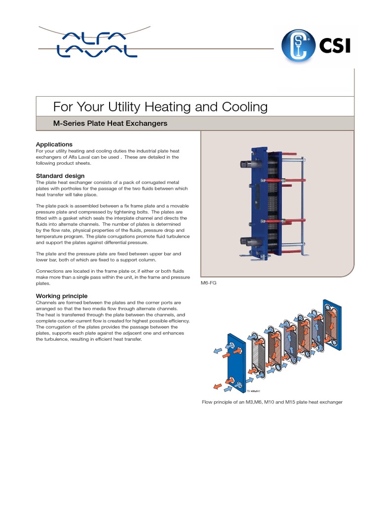 M Series Plate Heat Exchanger Data Sheet | PDF | Heat Exchanger | Pipe ...