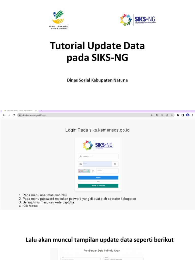 Contoh Tutorial Update Data SIKSNG | PDF