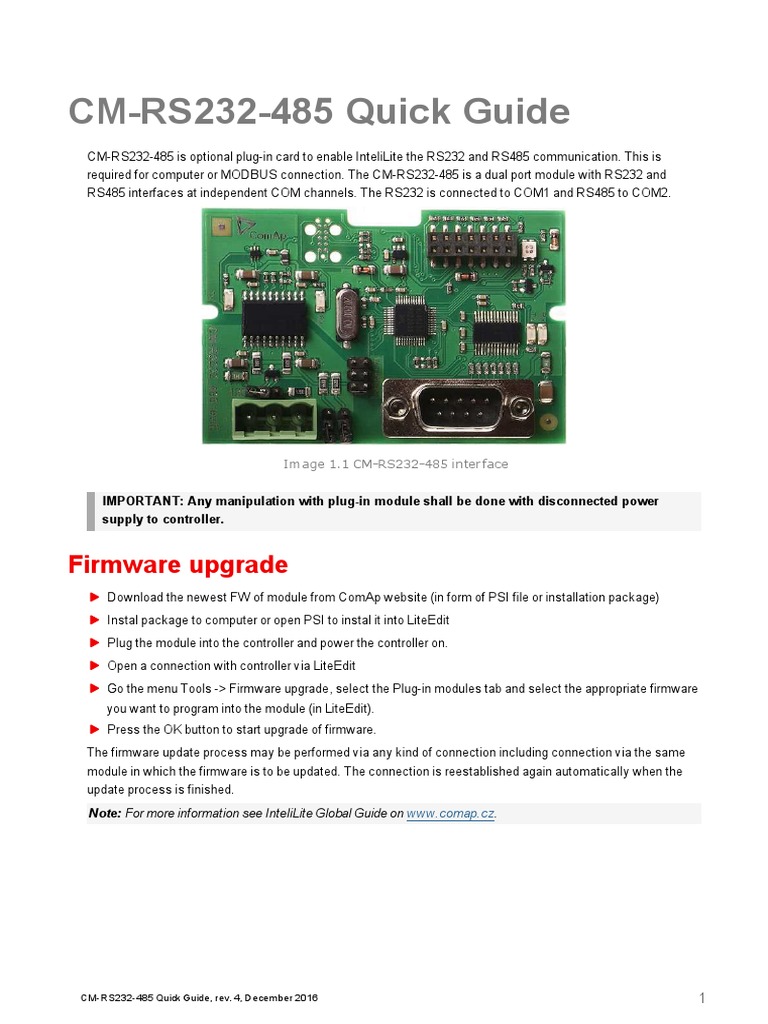 CM RS232 485 Quick Guide | PDF | Computer Science | Computer Engineering CM RS232 485 Quick Guide | PDF | Computer Science | Computer Engineering