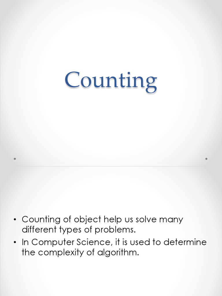 Counting V2 Pdf Computational Complexity Theory Computer Programming