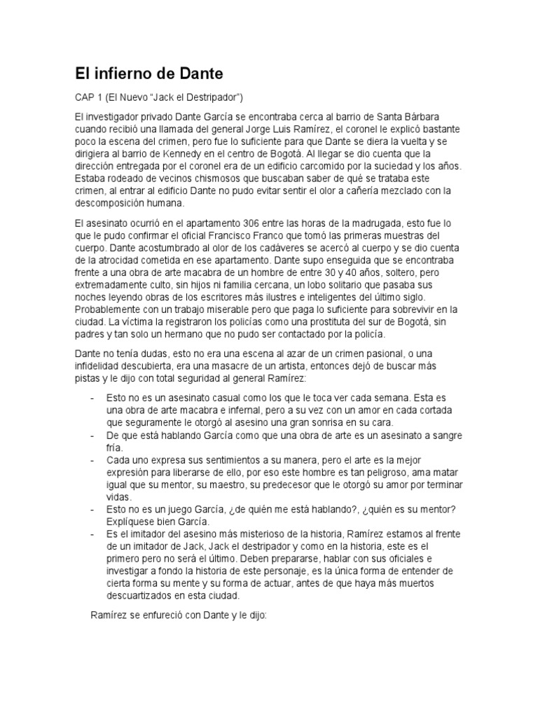 El Infierno de Dante | PDF | Asesino en serie | Dante Alighieri