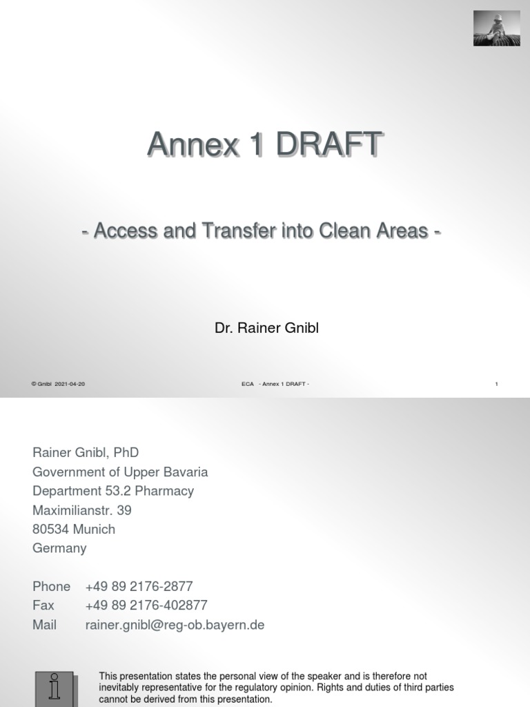 Access Transfer Into Clean Areas | PDF