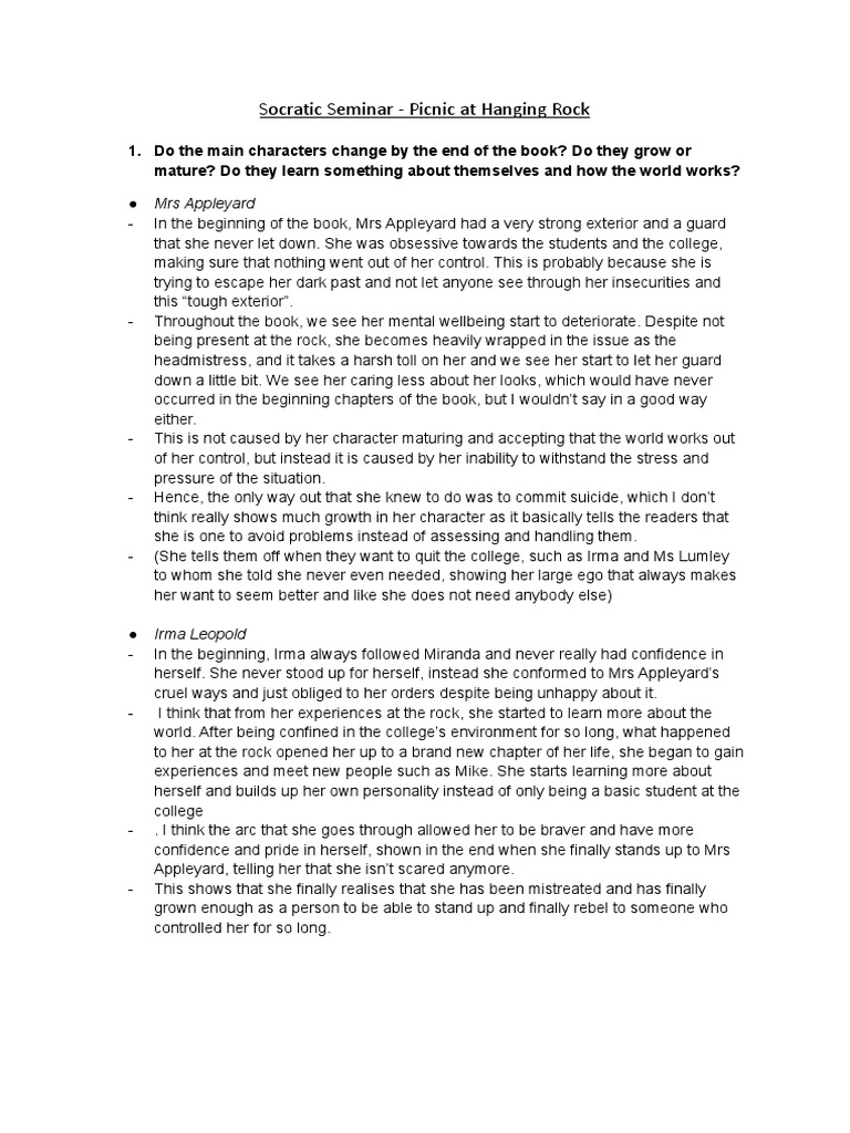 Socratic Seminar 2 | PDF | Thought