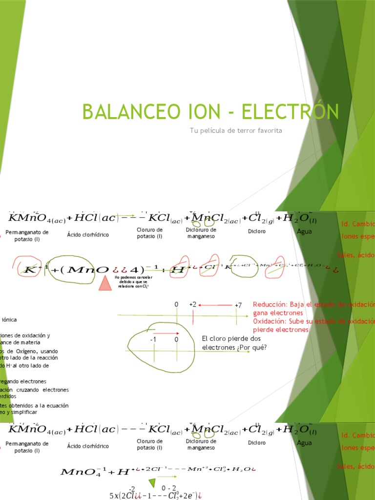 Balanceo Ion - Electrón | PDF | Redox | Ácido