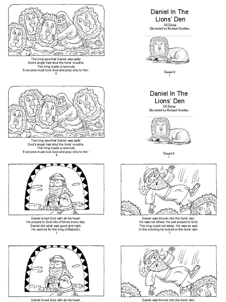 Daniel in The Lions Den B+W | PDF