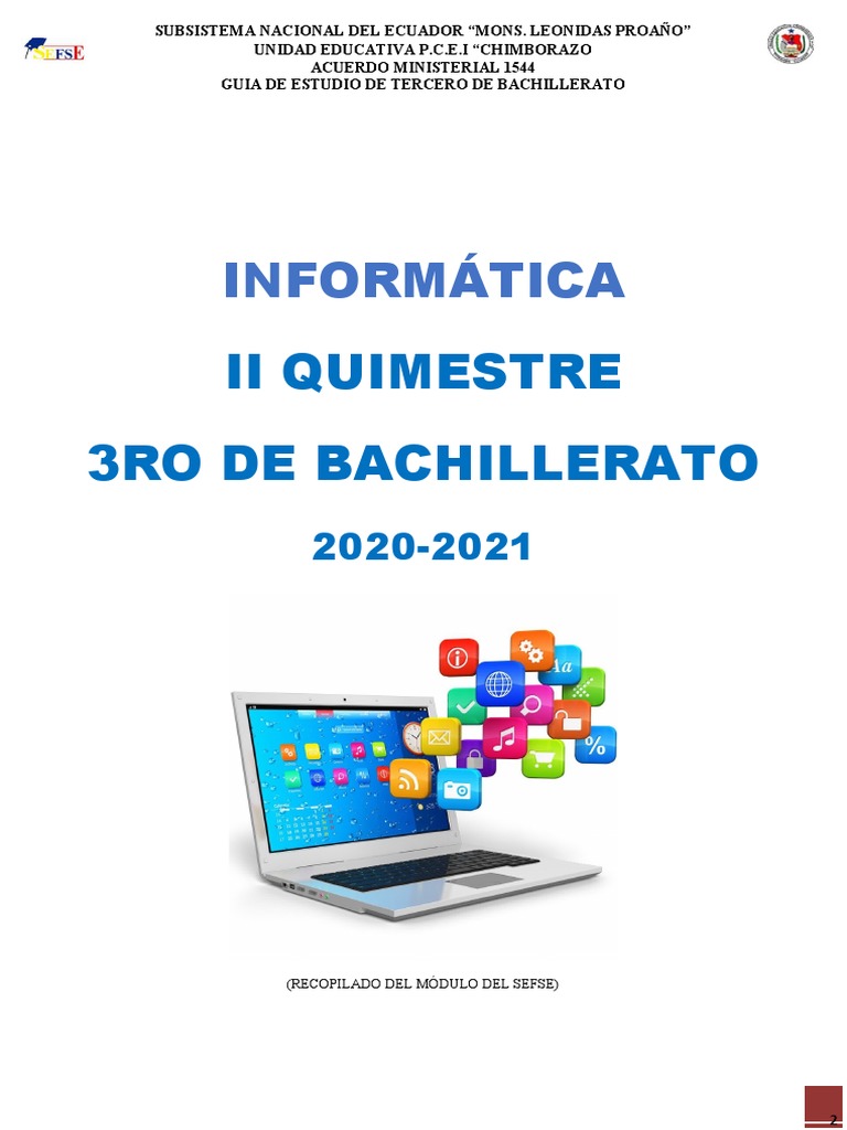 Guia de Estudio Informatica 3ro Bgu | PDF | Microsoft PowerPoint | Archivo de computadora