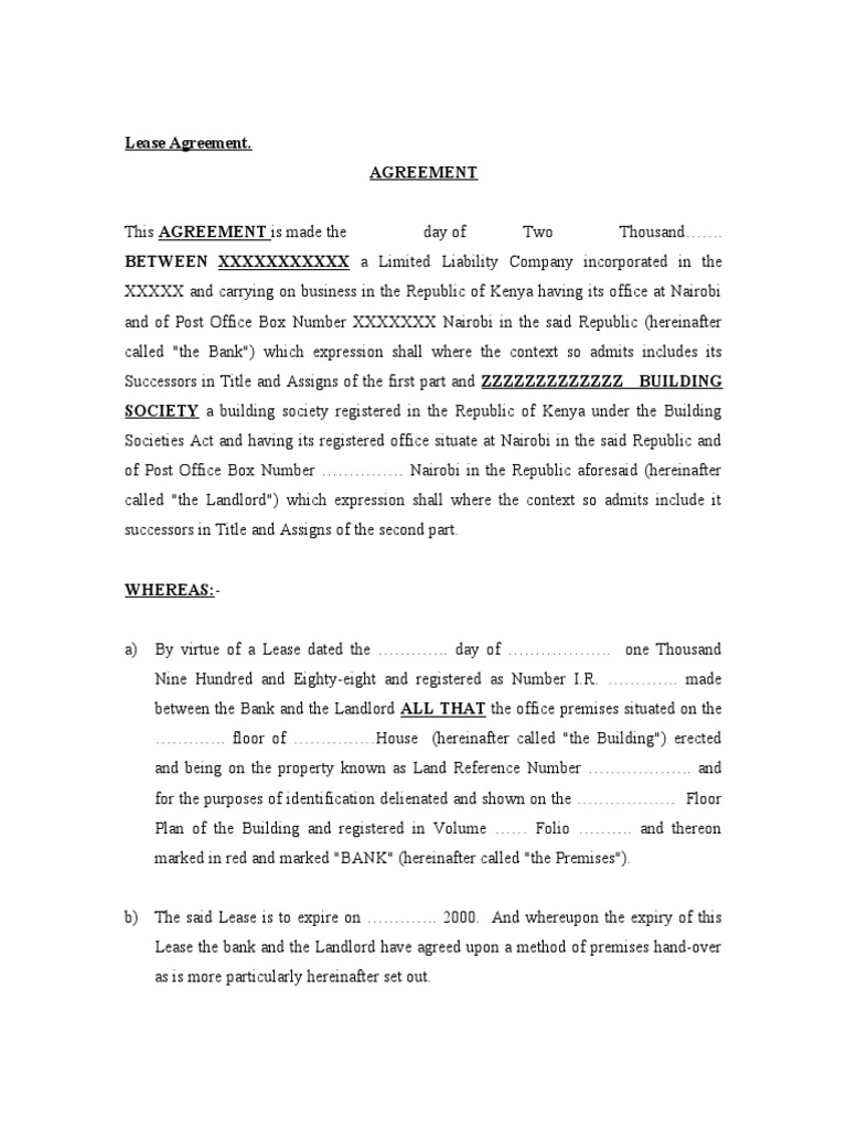 Lease Agree | PDF | Lease | Desk