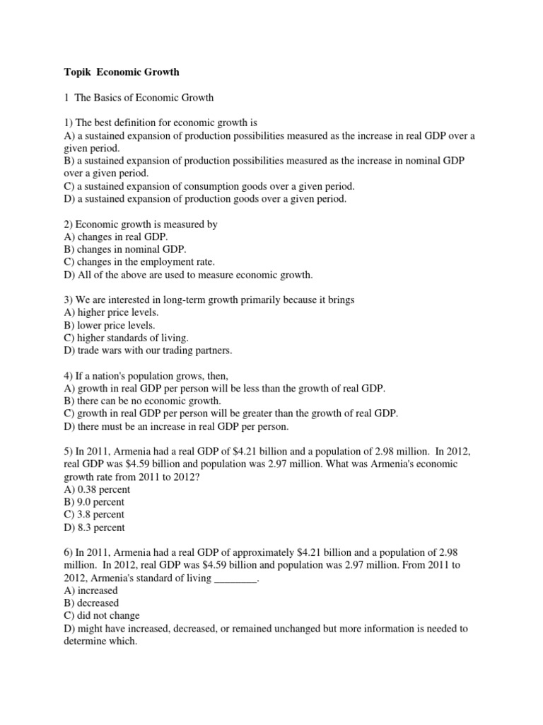 Understanding Economic Growth Basics | PDF