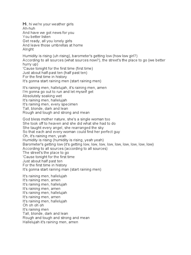 It's Raining Men | PDF