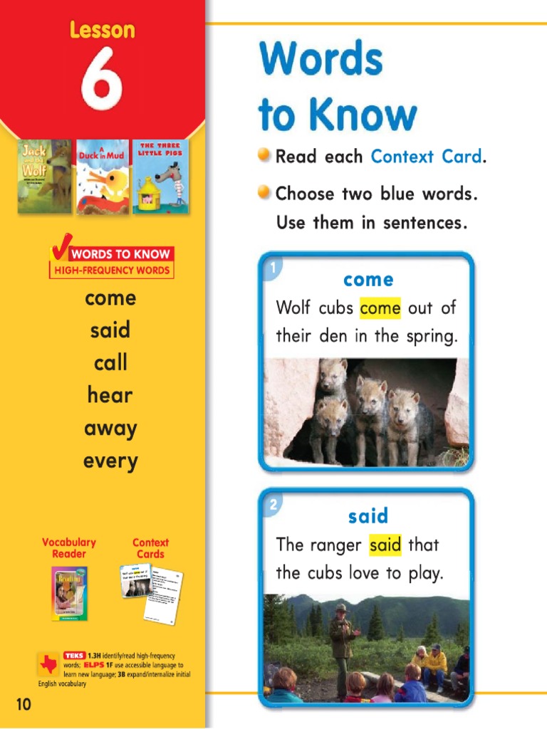 Journeys G1 Unit 2-6 | PDF