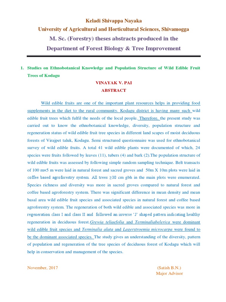 Characterization and Management of Insect Pests in Forest Nurseries of ...
