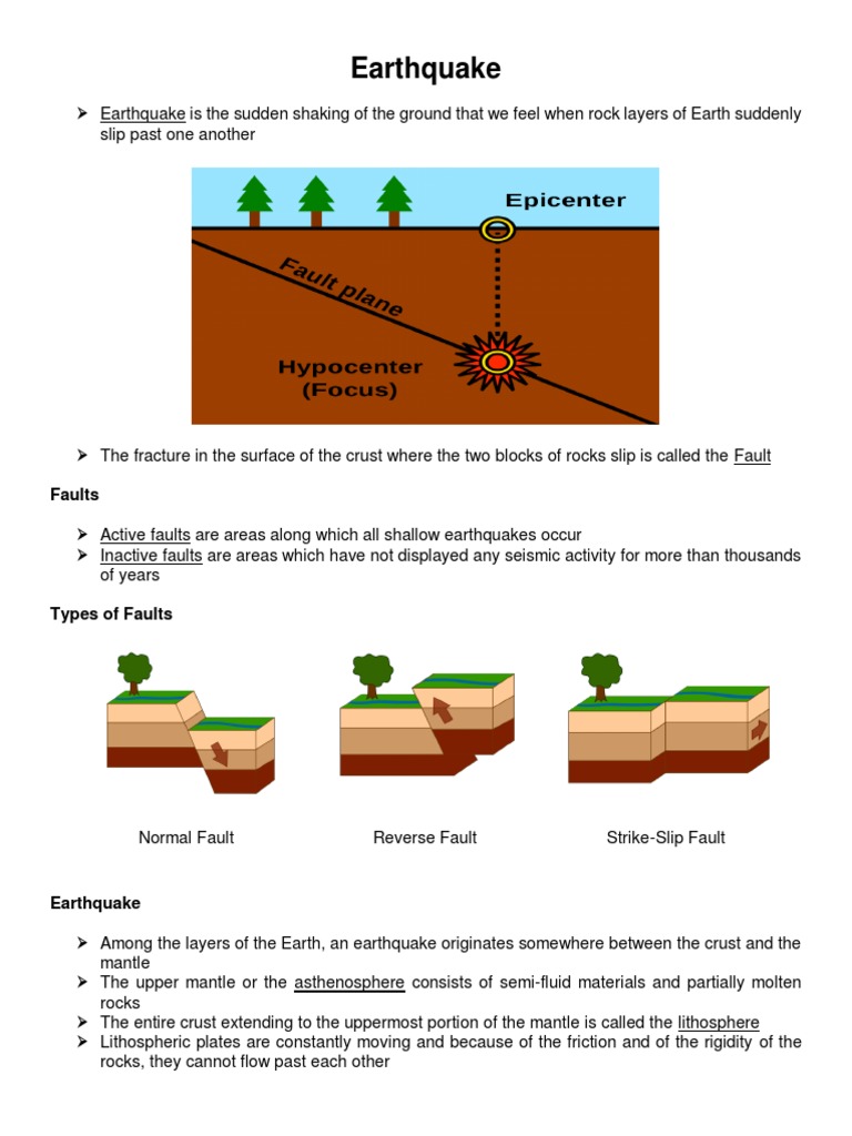 Earthquake Lecture | PDF | Earthquakes | Plate Tectonics
