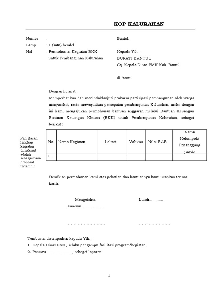 01 Format Proposal BKK BARU | PDF