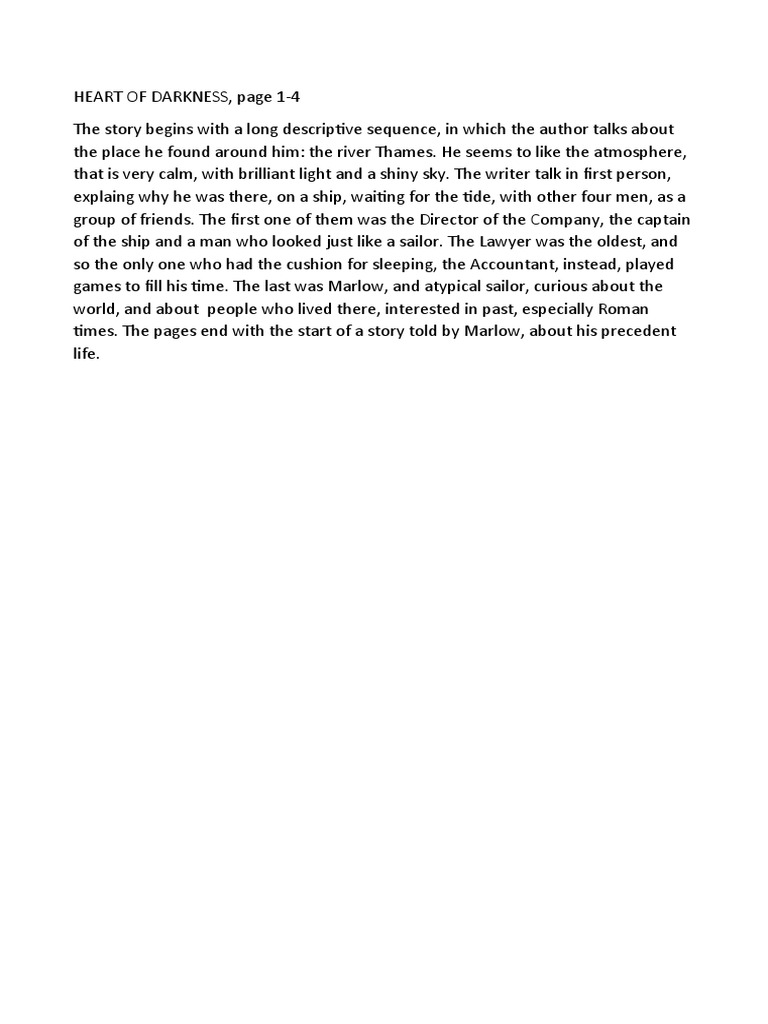 Heart of Darkness: Marlow's Journey Begins | PDF | Poetry | Classics